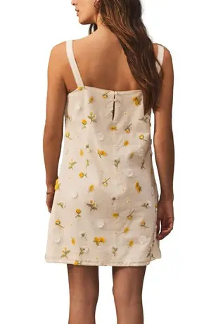 NEXT Floral Embroidered Cotton Minidress