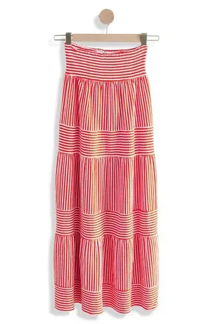 NEXT Stripe Tiered Cotton Maxi Skirt