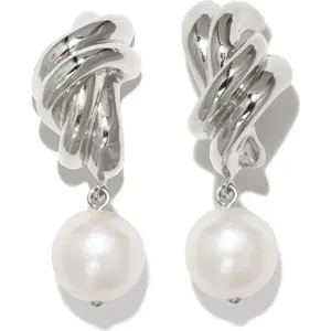 Completedworks Pearl Drop Earrings - Silver Plated