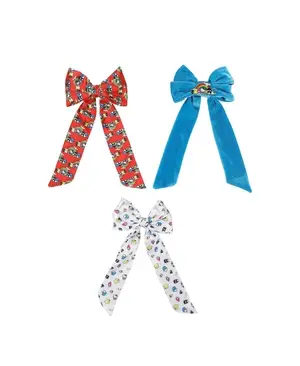 HELLO KITTY Friends Character Bow Hair Clips Set - Hsr 3-piece Rainbow