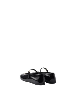 Prada Naplak Patent Leather Ballerinas - Black