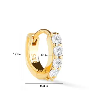 ANA LUISA Suzanne Huggie Hoop Earrings - Gold