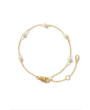 ANA LUISA Adelie Pearl Station Bracelet - Gold