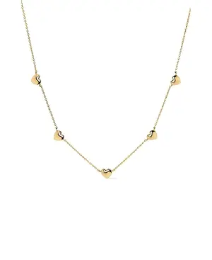 ANA LUISA Lev Mini Station Heart Necklace - Gold
