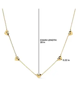 ANA LUISA Lev Mini Station Heart Necklace