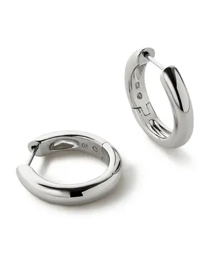 ANA LUISA Giulia Medium Hoop Earrings Silver