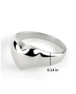 ANA LUISA Isla Heart Ring - Silver