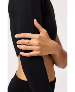 ANA LUISA Celine Double Band Ring - Gold