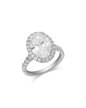 Bloomingdale'S 18k Gold 5.0 Tcw Lab Grown Diamond Engagement Ring - White
