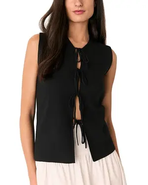 Whistles Tie Front Detail Top