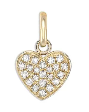 ZOE LEV 14k Yellow Diamond Heart Charm Pendant - Gold