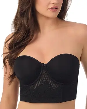 Le Mystère Lace Allure Convertible Bustier - Black