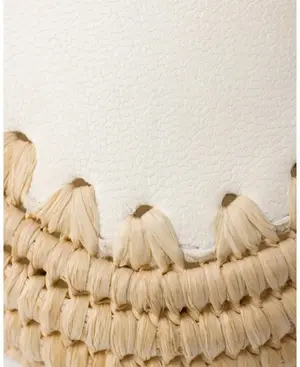 Prada Nappa Leather And Raffia Ballerinas - Neutral