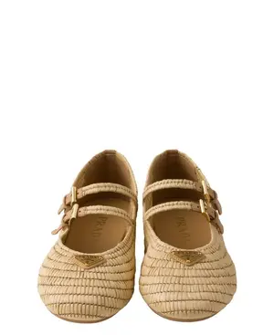 Prada Crochet Ballerinas - Neutral