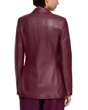 Lafayette 148 New York Leather Blazer