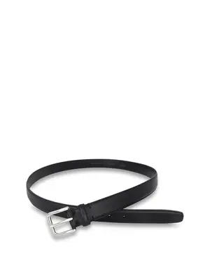 Vince Stitched Leather Belt - Black