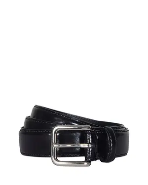 Vince Spazzolato Leather Belt - Black