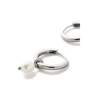 ANA LUISA Frida Freshwater Pearl Huggie Earrings - Silver