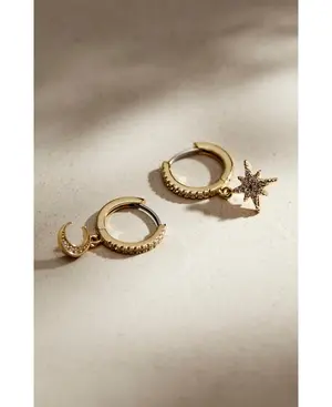 ANA LUISA Celeste Huggie Hoop Earrings