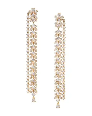 Nadri Starlet Linear Earrings - Gold