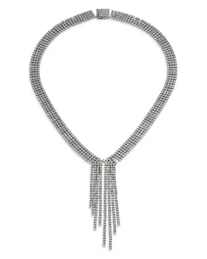 Nadri Starlet Drama Y Necklace - Silver