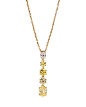 Nadri Natural Beauty Y Pendant Necklace - Yellow/gold