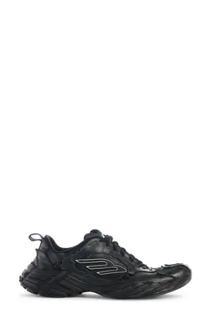 Balenciaga Monday 3b Logo Low Top Sneakers - Black