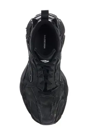 Balenciaga Monday 3b Logo Low Top Sneakers - Black