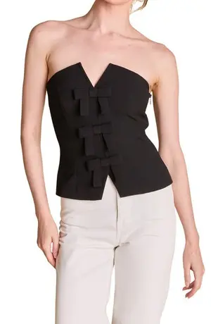 Endless Rose Bow Detail Bustier Top