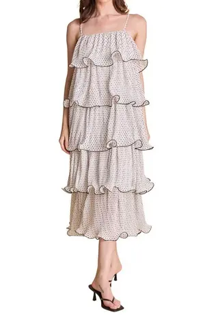 Endless Rose Polka Dot Tiered Dress