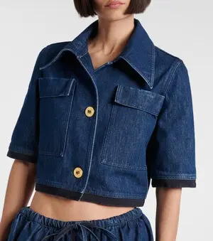 PATOU Cropped Denim Jacket