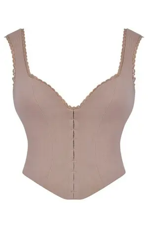 House Of Cb Robyn Lace Trim Corset Top
