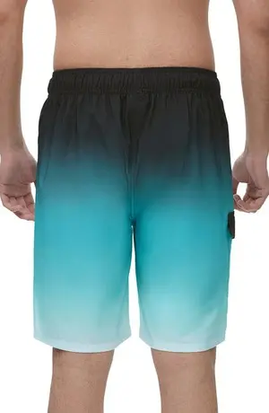 ROKKA&ROLLA 4-way Stretch Board Shorts - Ocean Gradient