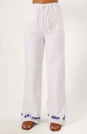 White Linen Trousers