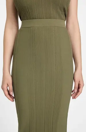 MARCIANO Giada Ribbed Knit Skirt