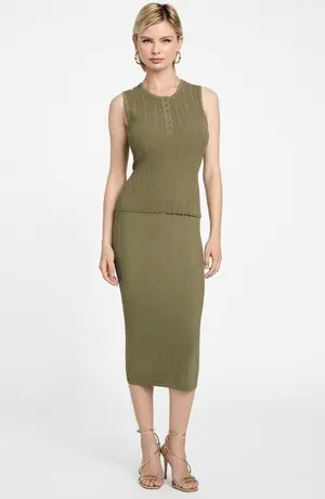 MARCIANO Giada Ribbed Knit Skirt