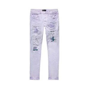 PURPLE BRAND Patch Repair Low Rise Jeans