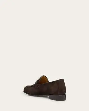 Kiton Suede Braided Leather Loafers
