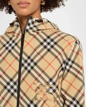 Burberry Reversible Check Cropped Jacket - Beige