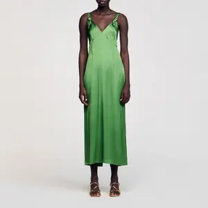Sandro Fluid Satin-effect Dress