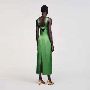 Sandro Fluid Satin-effect Dress