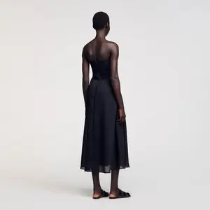 Sandro Lyocell Maxi Bustier Dress