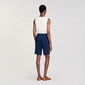 Sandro Pleated Bermuda Shorts