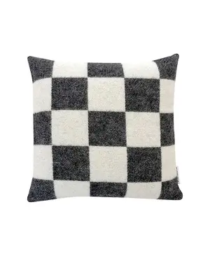 MAISON DEUX Checkerboard Cushion Cover - Black