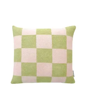 MAISON DEUX Checkerboard Cushion Cover - Green