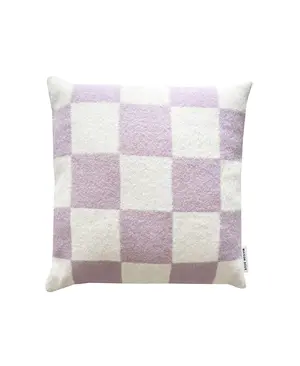 MAISON DEUX Checkerboard Cushion Cover - Lilac