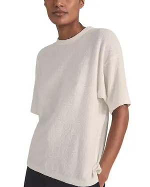 REISS Les 100 Ciels Knitted T Shirt - Ivory