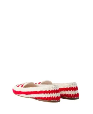 Prada Crochet Loafers - Red