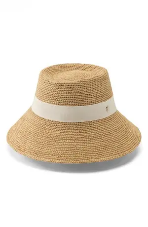 Helen Kaminski Raffia Porkpie Hat - Natural/ Cream