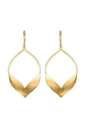 SATYA JEWELRY Fluttering Petals Earrings - Gold